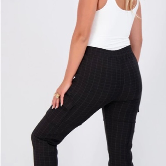maze collection | Pants & Jumpsuits | Grid Print Jogger Pants With ...